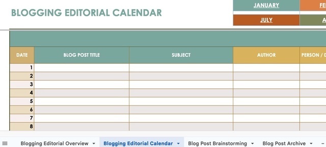 12 Blog Calendar Templates to Help Plan Your Content - EverywhereMarketer