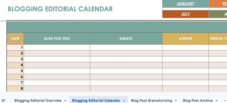12 Blog Calendar Templates to Help Plan Your Content - EverywhereMarketer